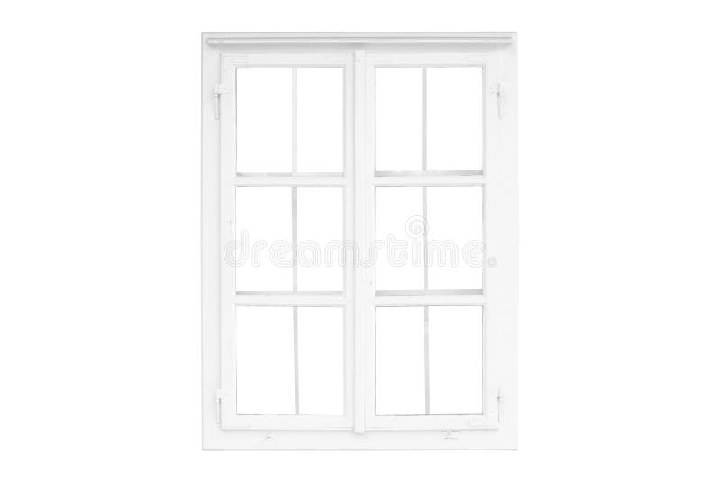 Isolated Window Frame on White. Old Traditional White Window Stock ...