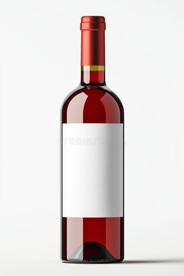 Isolated Wine Bottle Blank Label Presented White Background Stock ...