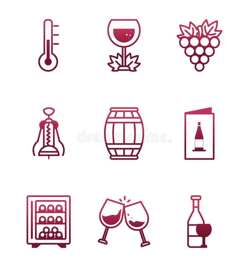 Red wine icon image stock vector. Illustration of stain - 80320859