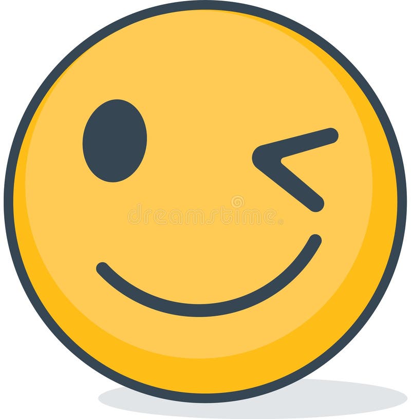 Winking emoticon stock vector. Illustration of ball, design - 19925908