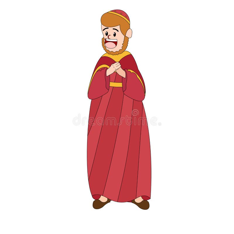 Isolated Wise Man Christmas Character Vector Stock Vector ...