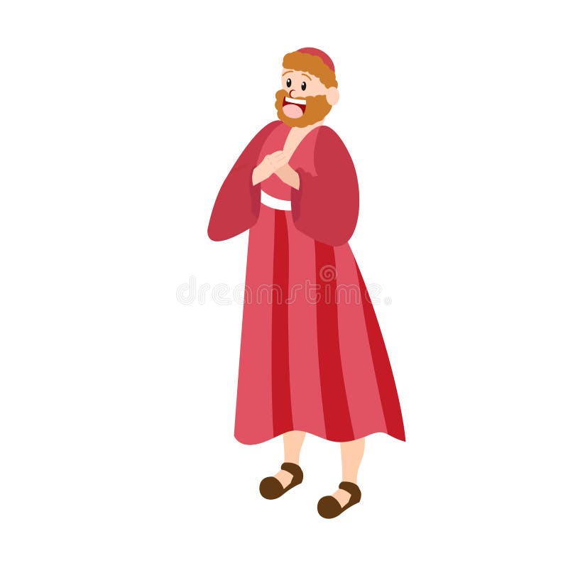 Isolated Wise Man Christmas Character Vector Stock Vector ...
