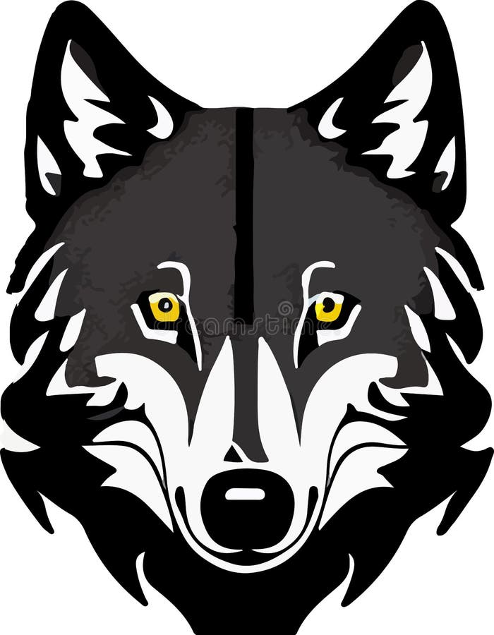 Isolated Wolf Face Vector Illustration Stock Vector - Illustration of ...