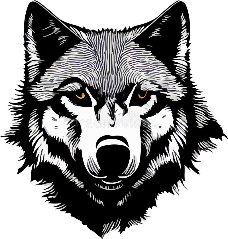 Isolated Wolf Face Vector Illustration Stock Vector - Illustration of ...