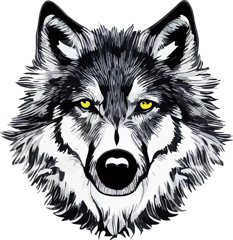 Isolated Wolf Face Vector Illustration Stock Vector - Illustration of ...