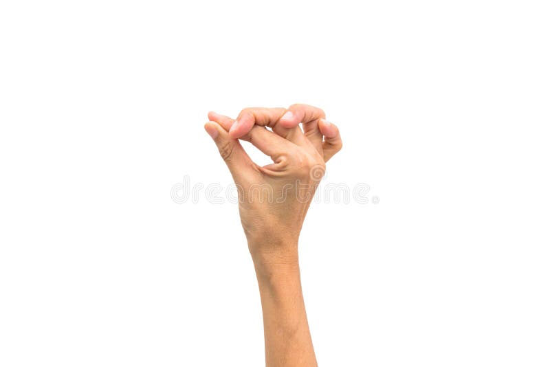 Isolated Woman Hand with Posture Stock Photo - Image of press, copy ...