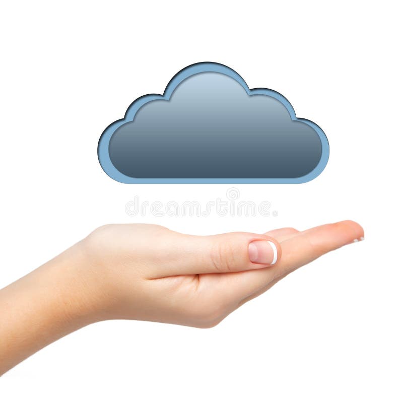 Isolated Woman S Hand Holding a Cloud Stock Image - Image of cloudscape ...