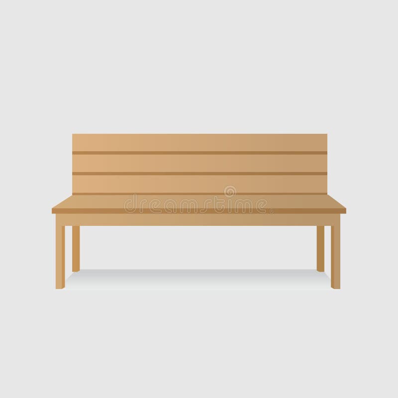 Isolated Wooden Park Bench. Isolated Cartoon Illustration Stock Vector ...