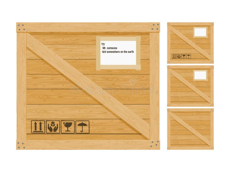 Cartoon Wooden Shipping Crate Stock Illustrations – 616 Cartoon Wooden ...