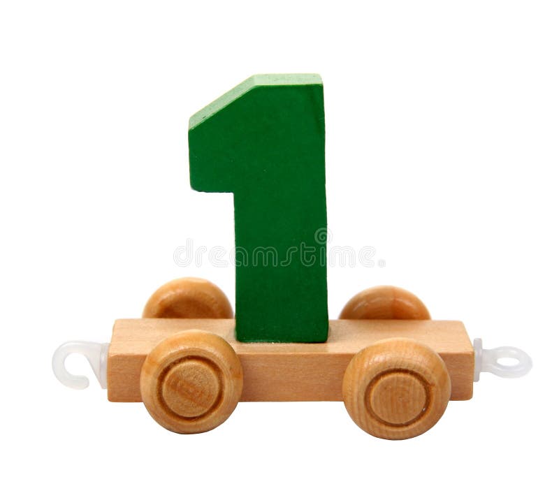 Isolated wooden number one stock image. Image of figures - 4912521
