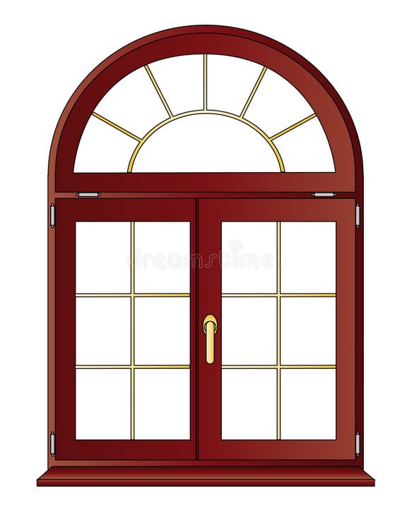 Isolated wooden window stock vector. Illustration of panel - 11610636