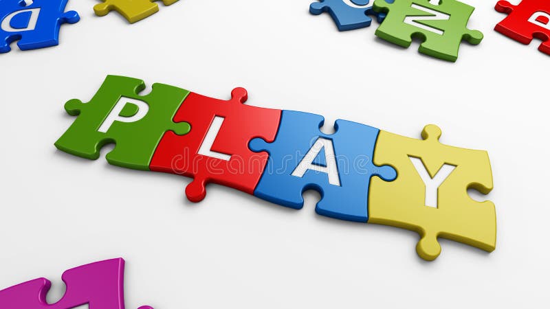 Wooden Blocks Arranged in the Word PLAY Stock Vector - Illustration of ...