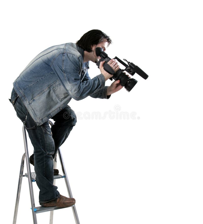 Cameraman at work stock photo. Image of media, indoors - 17457226