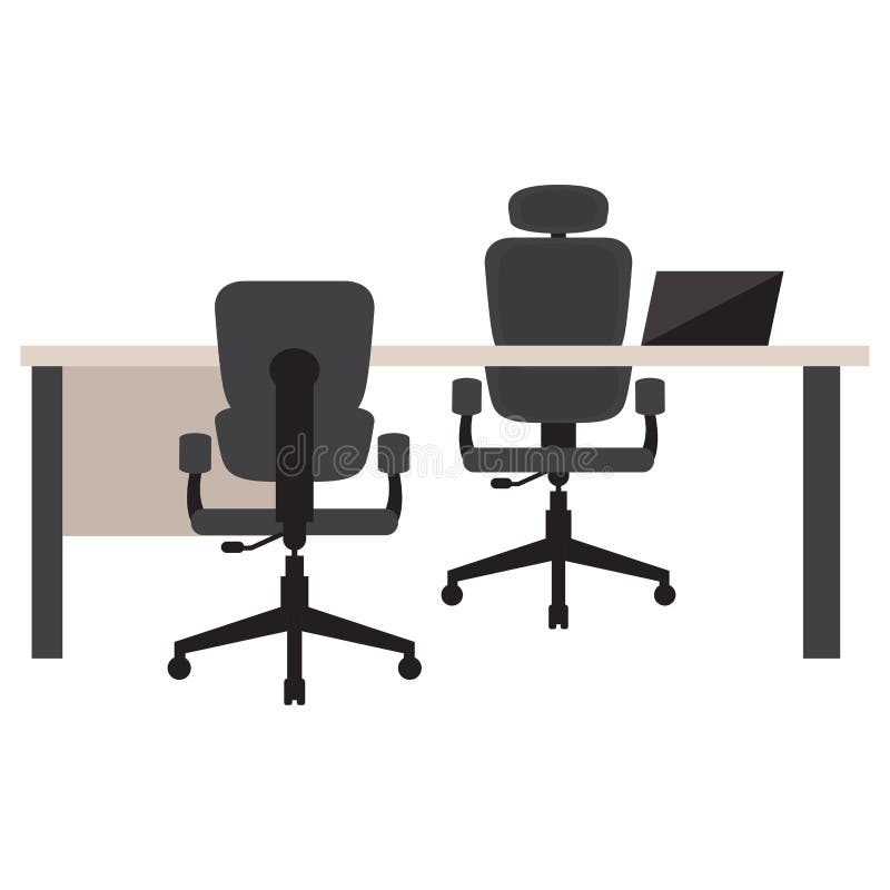 Isolated workstation image stock vector. Illustration of chair - 151790278