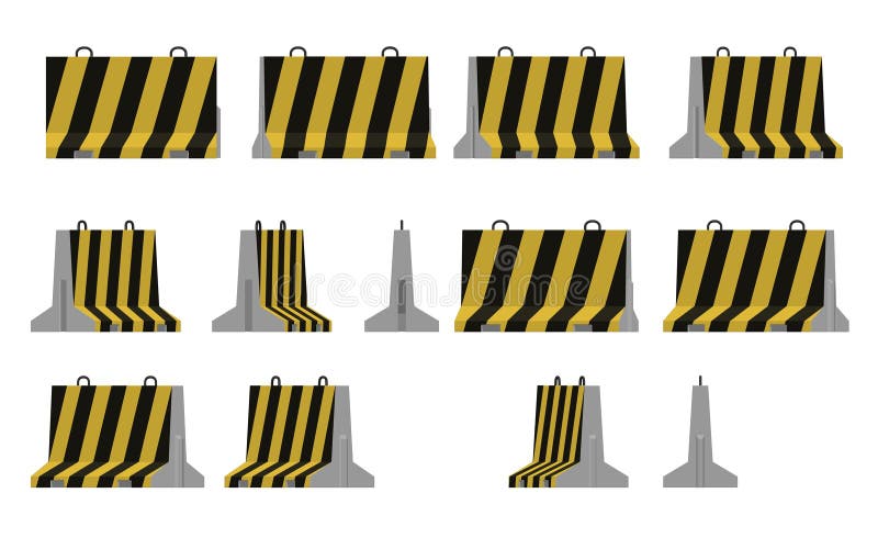 Isolated Yellow Barrier on White Background Stock Vector - Illustration ...