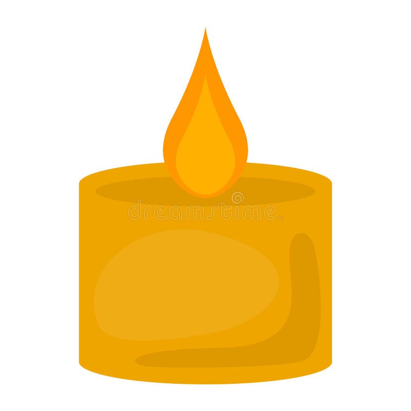 Isolated Yellow Candle Image Stock Vector - Illustration of massage ...