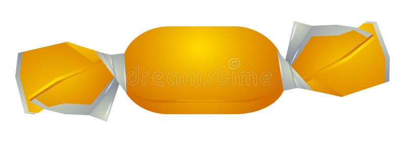 Isolated yellow candy stock vector. Illustration of icon - 82830107