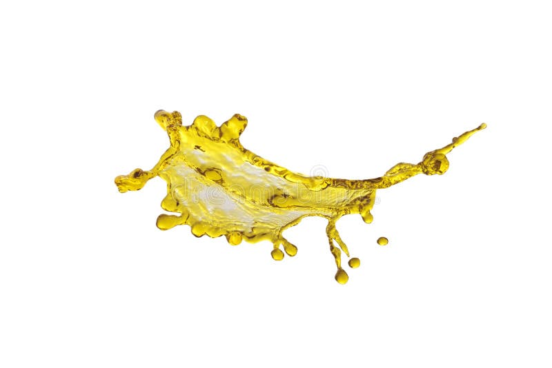 Isolated Yellow Color Liquid Splash Over White Background Stock Image ...