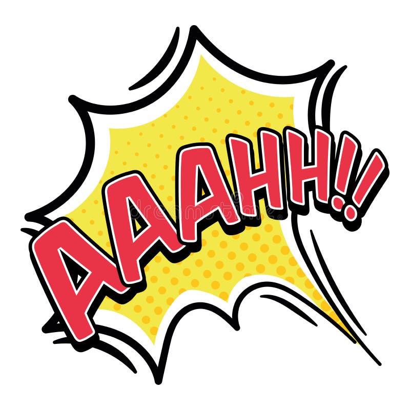 Yellow Comic Expression on a Halftone Comic Page Stock Vector ...