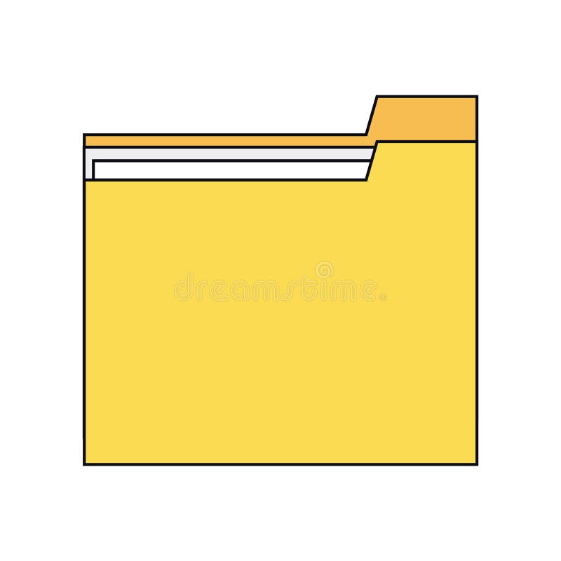 Isolated Yellow File Design Stock Illustration - Illustration of ...