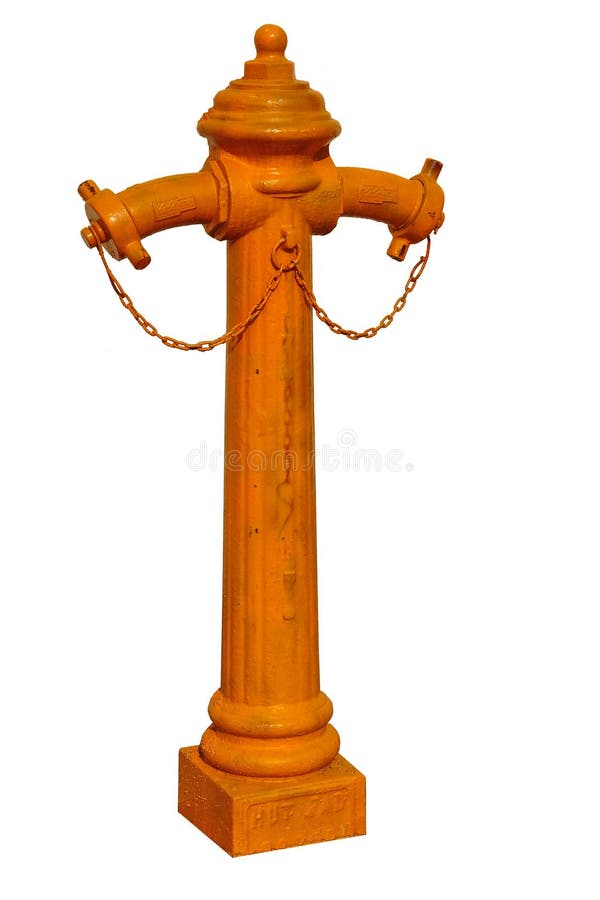 Isolated Yellow Fire Hydrant Stock Photo - Image of fireman, valve: 7560098