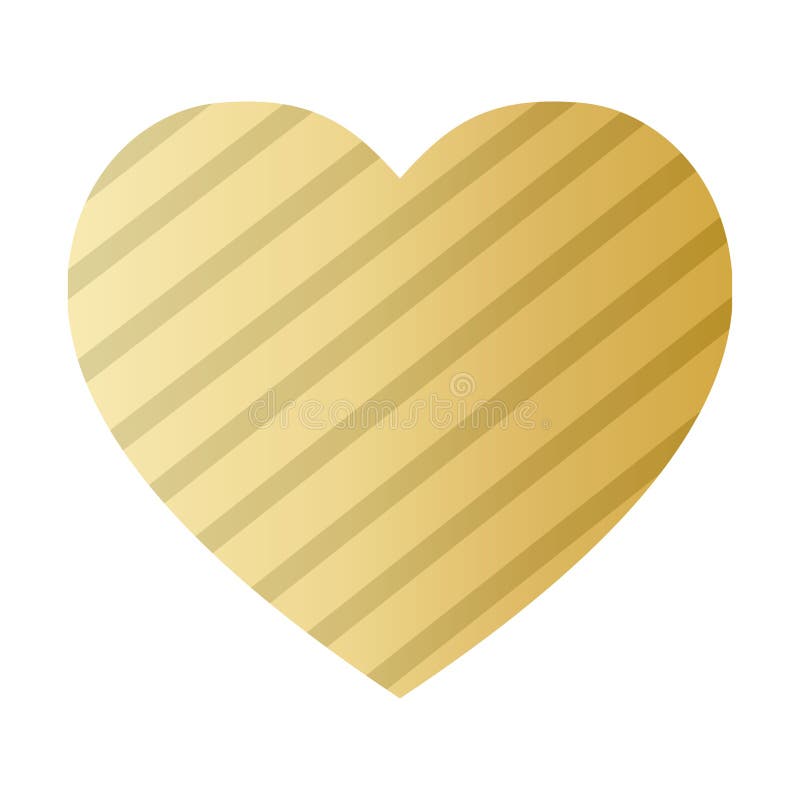 Isolated Yellow Heart Stripe Image for Print or Web Design Stock ...