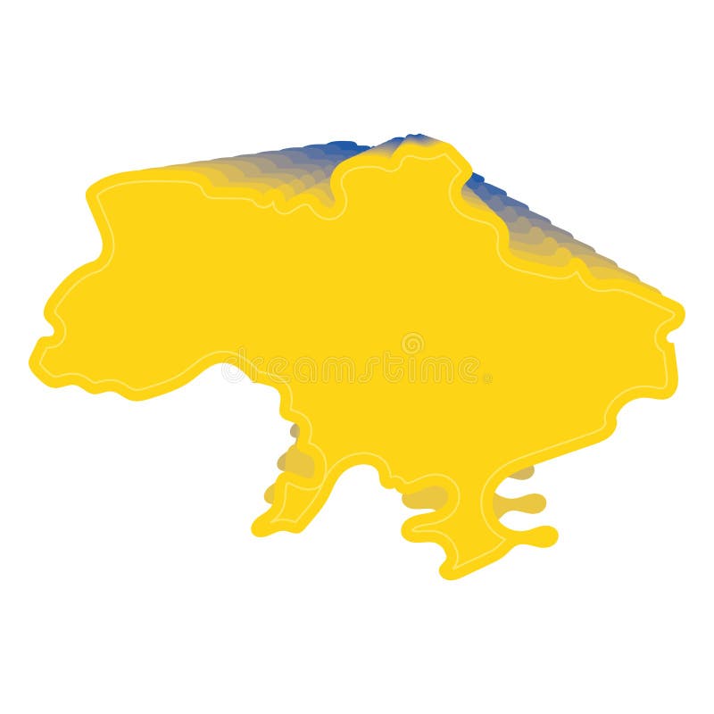 Isolated Yellow Map of Ukraine Vector Stock Vector - Illustration of ...