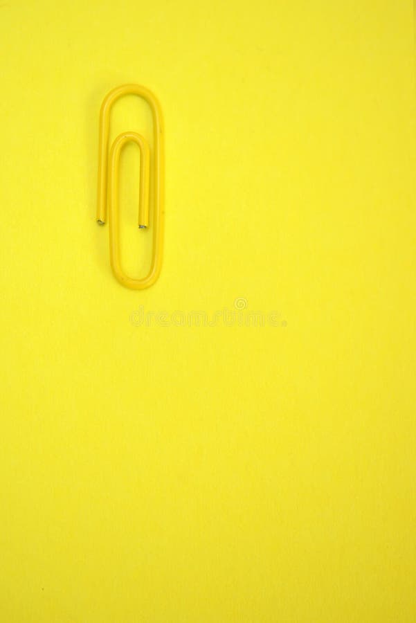 Isolated Yellow Paper Clips Stock Photo - Image of message, object ...