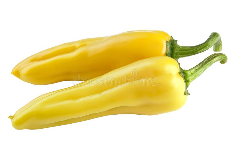 Isolated Yellow Paprika, Top View Stock Illustration - Illustration of ...
