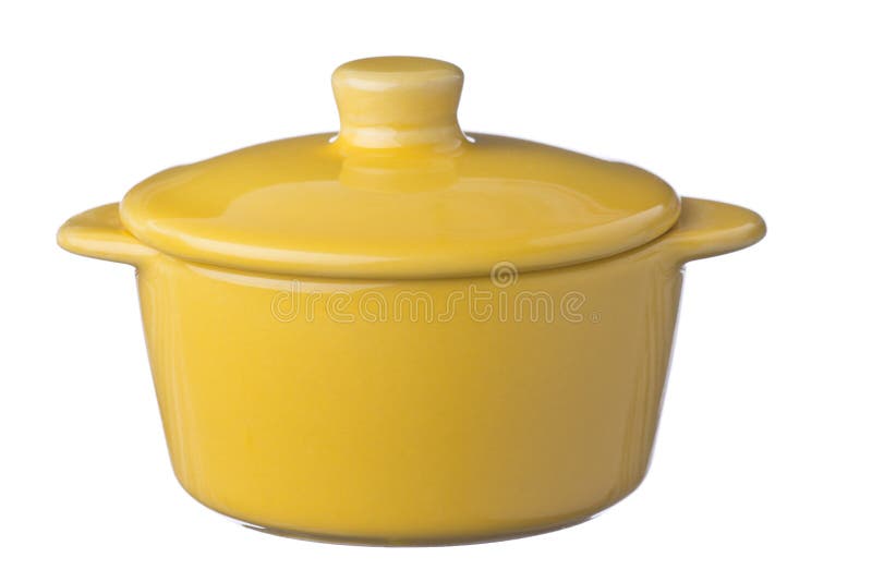 Isolated yellow pot stock photo. Image of cover, yellow - 28923192