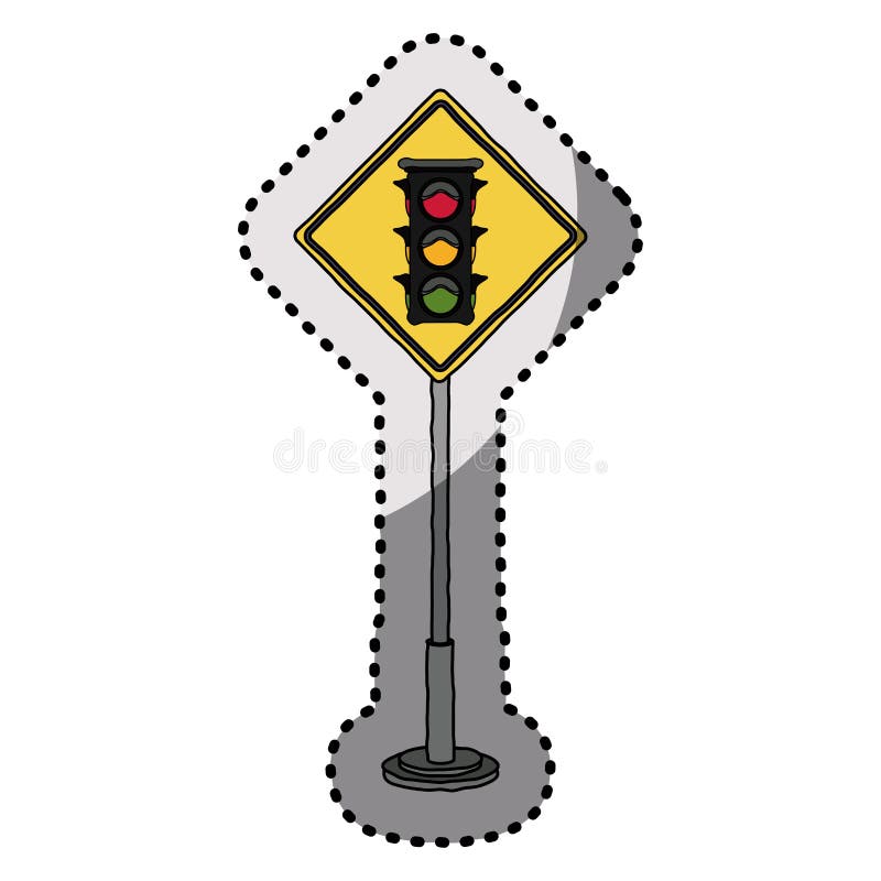 Isolated Yellow Road Sign Design Stock Vector - Illustration of drive ...