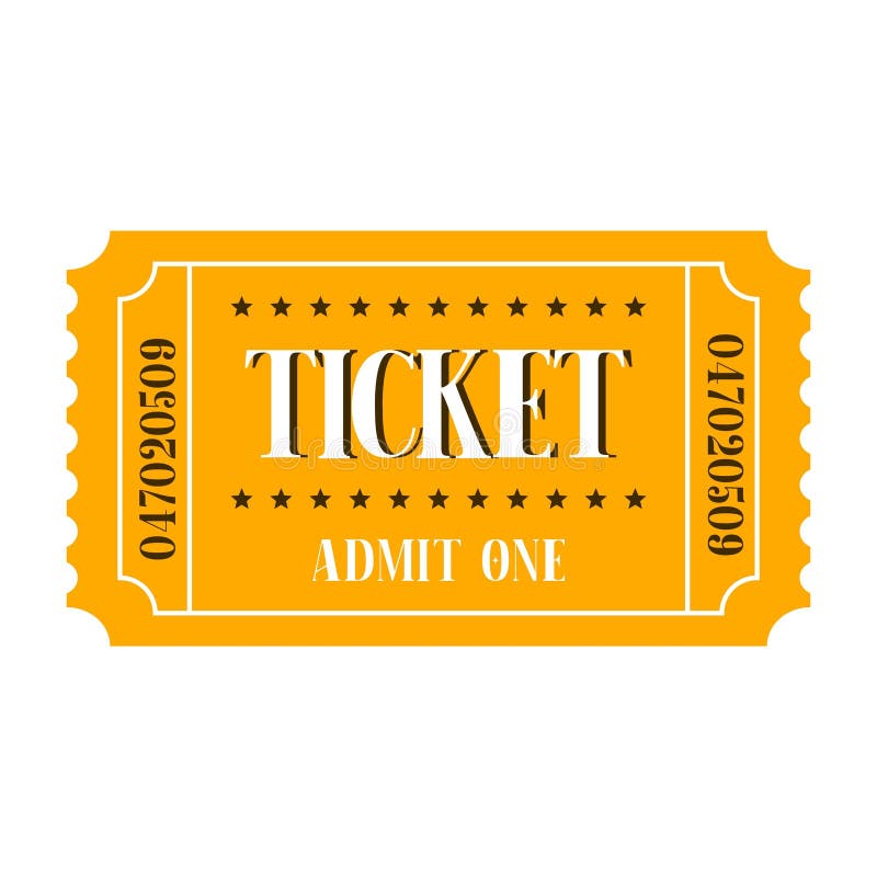 Isolated Yellow Vector Ticket Stock Vector - Illustration of classic ...