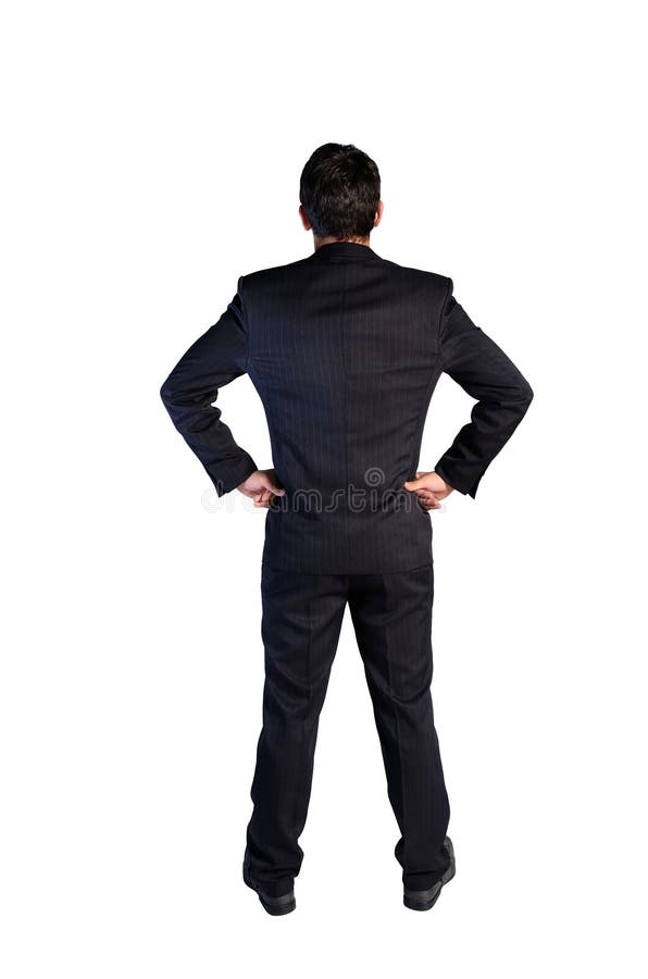 Businessman Thinking from Back Stock Photo - Image of back ...