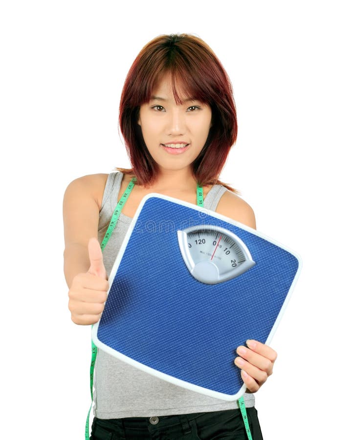 Young Slim Asian Woman on White Stock Photo - Image of beautiful ...