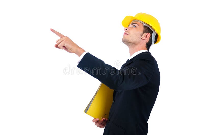 Isolated young worker stock photo. Image of people, employee - 26669412