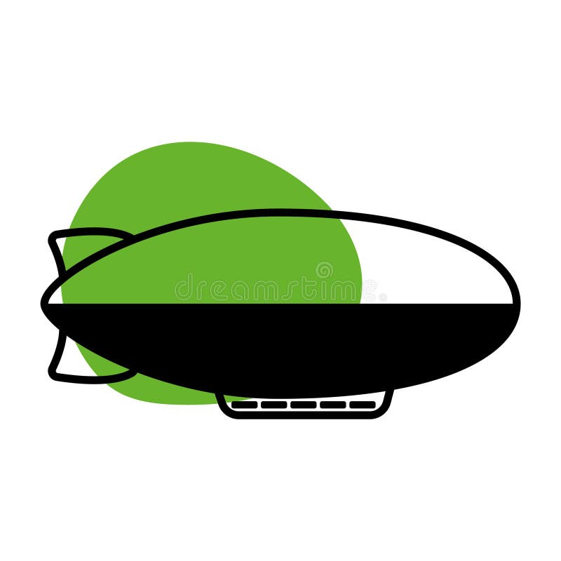 Isolated Zeppelin on White Background AI Generated Stock Illustration ...