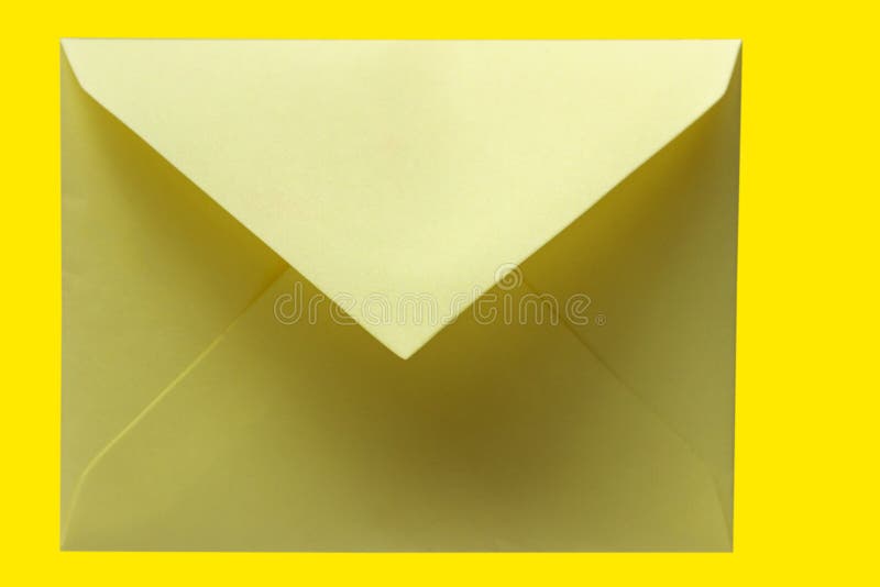 Yellow envelope. stock image. Image of receive, object - 17489995