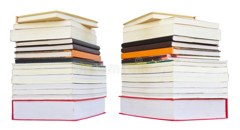 Isolates both books pile. stock photo. Image of education - 67790540