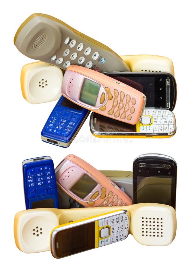 Isolates mobile phone old. stock photo. Image of closeup - 69010942