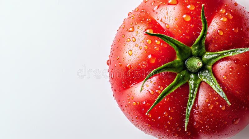 Isolating a Fresh Tomato on a White Background Allows for the Capture ...