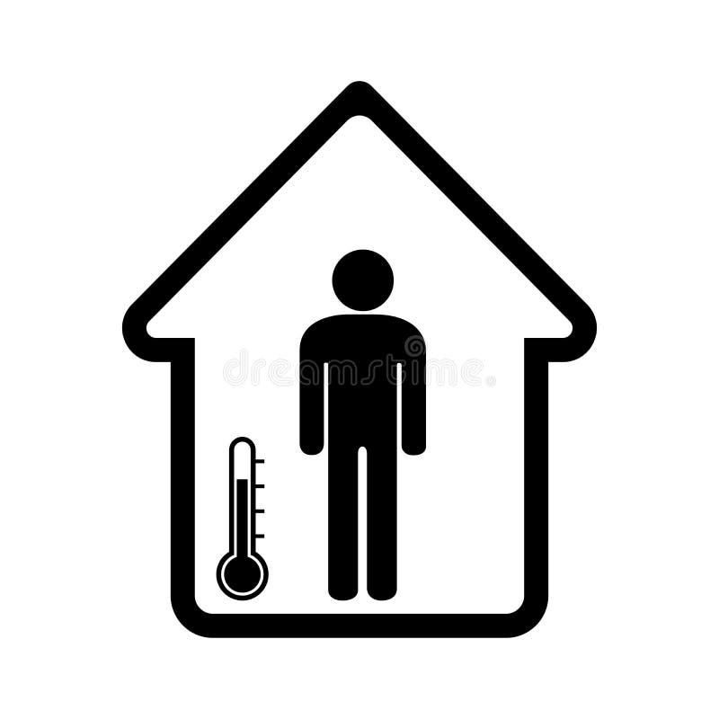 Isolation Area for Temperature Rechecking Black Icon, Vector ...