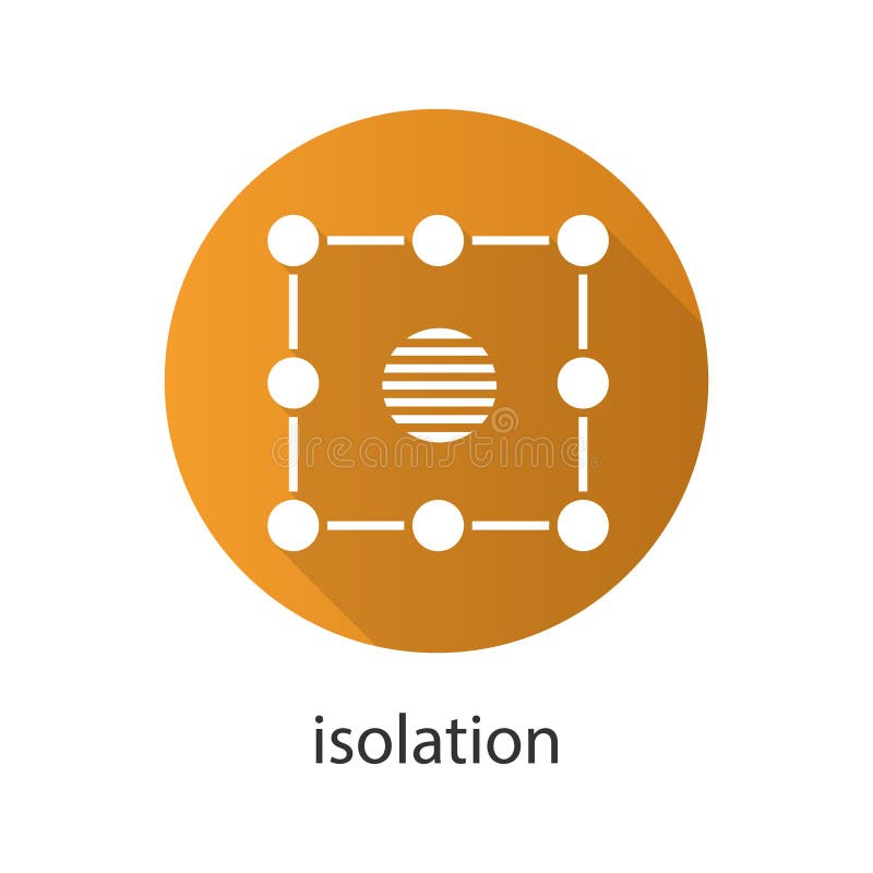 Isolation Flat Design Long Shadow Icon Stock Vector - Illustration of ...