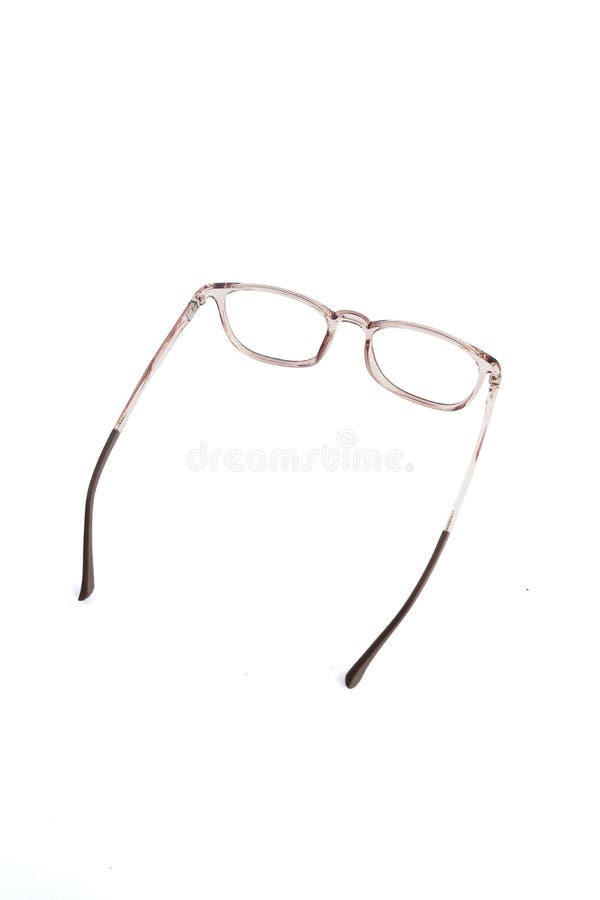 Isolation Glasses on White Background. Square Glasses Frame is Brown ...