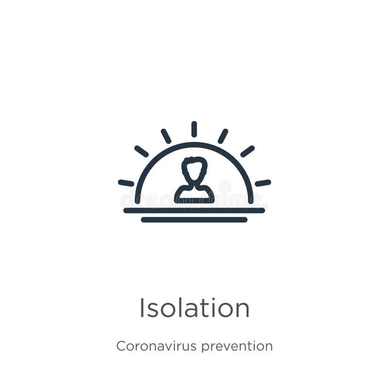 Isolation Icon. Thin Linear Isolation Outline Icon Isolated on White ...