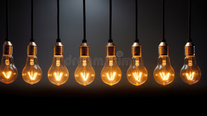 Isolated set of light bulb stock vector. Illustration of design - 48003797