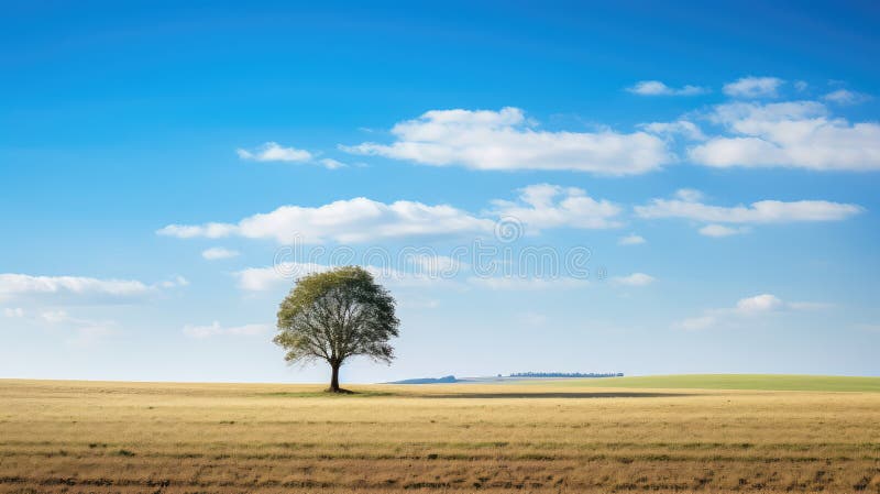 Isolation lone tree stock illustration. Illustration of lone - 368951558