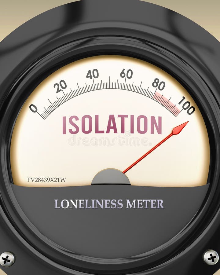 Isolation and Loneliness Meter that is Hitting a Full Scale, Showing a ...