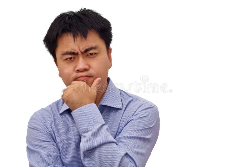 Isolation Photo of Businessman Thinking Hard Stock Photo - Image of ...