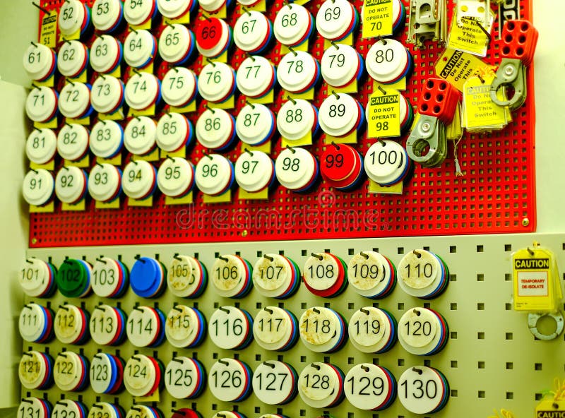 Isolation Tags with Numbers Hung on Walls Stock Photo - Image of ...