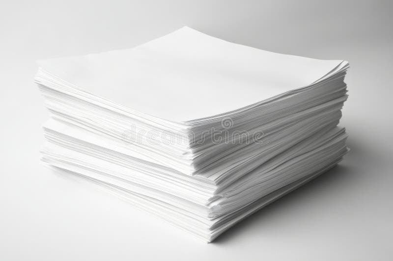 In Isolation, a Tidy and Organized Pile of White Office Paper ...